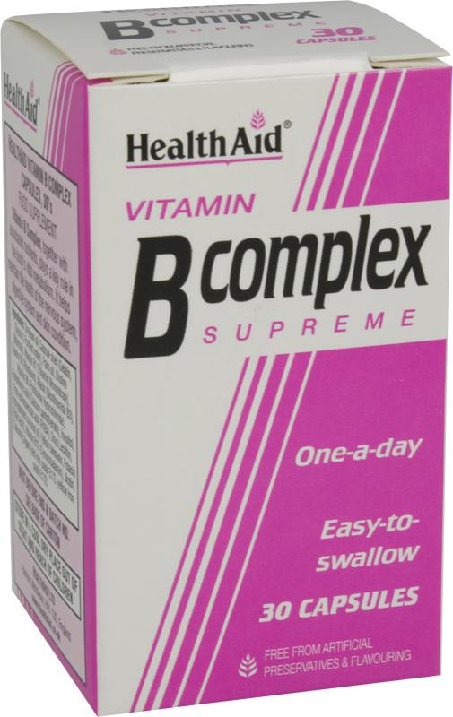 Healthaid vitamin B supplements B complex supreme capsules 30 pack